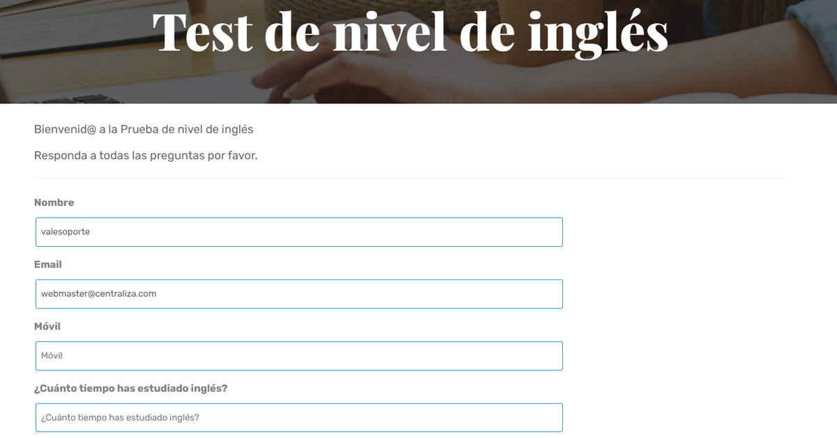 Prueba de nivel de Inglés ⋆ Vale Escuela de Idiomas